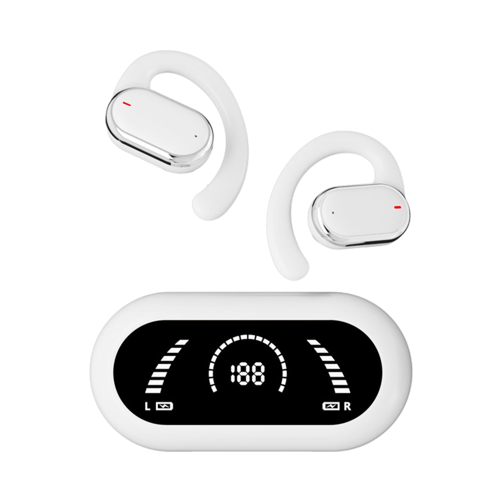 Kyusrd Ear Mounted Non In Ear Intelligent Digital Display Bluetooth 5.3 ...