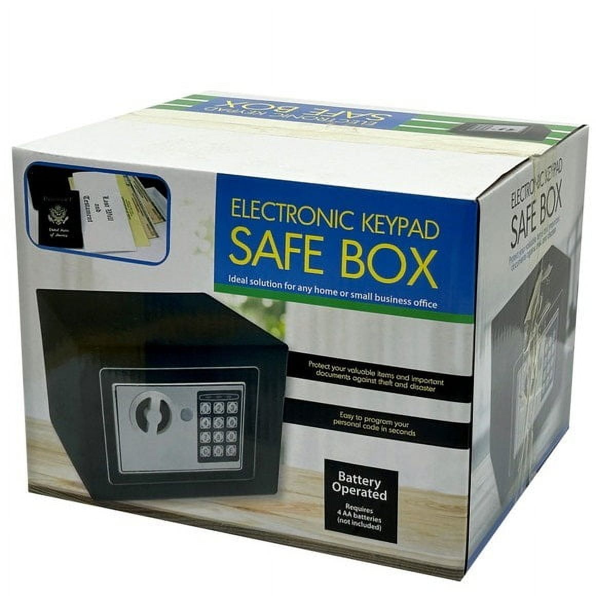 Electronic Keypad Safe Box, 20.65 lb - 9.125" x 6.75" x 7" - Walmart.com