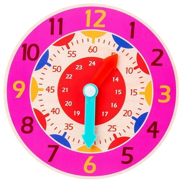 *2PCS Montessori Wooden Clock For Children, Toys With Hours, Minutes ...