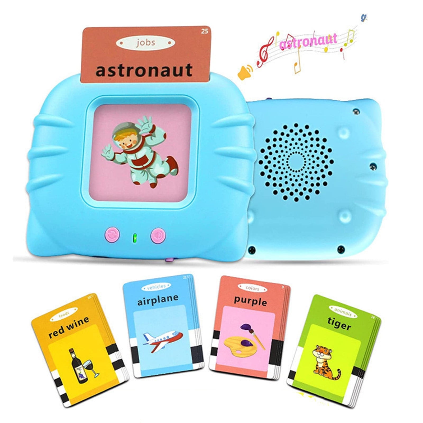 Electronic Learning Toy For Toddlers,112 Double-Sided Flash Cards With ...