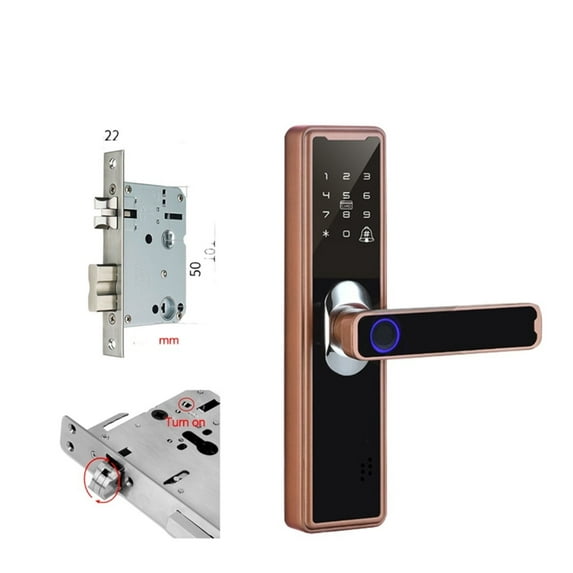 Electronic Lock for Tuya Biometric Fingerprint handle Tuya Smart Home ...