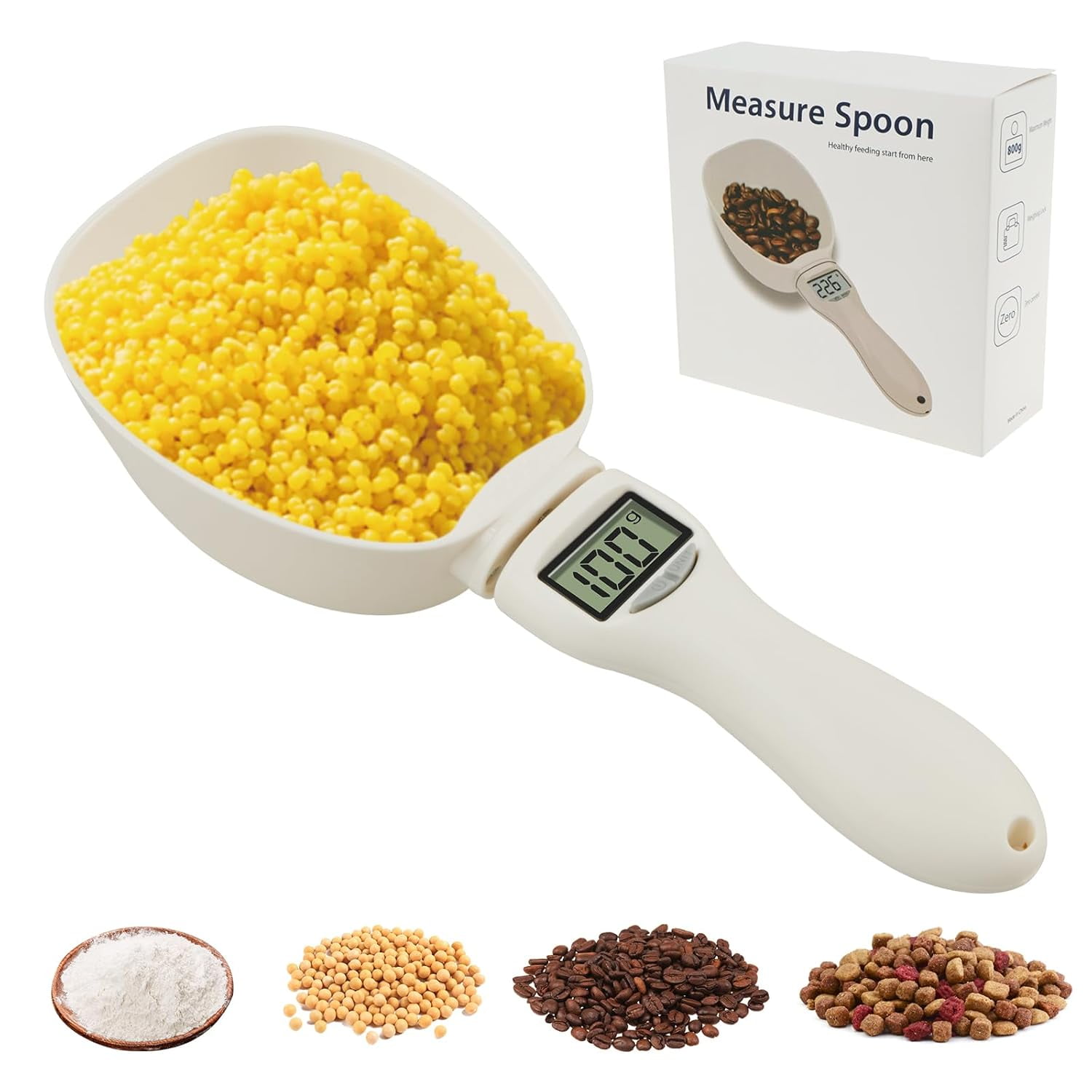 Electronic Measuring Cup, 800g/1g High Precision Digital Spoon Scale ...