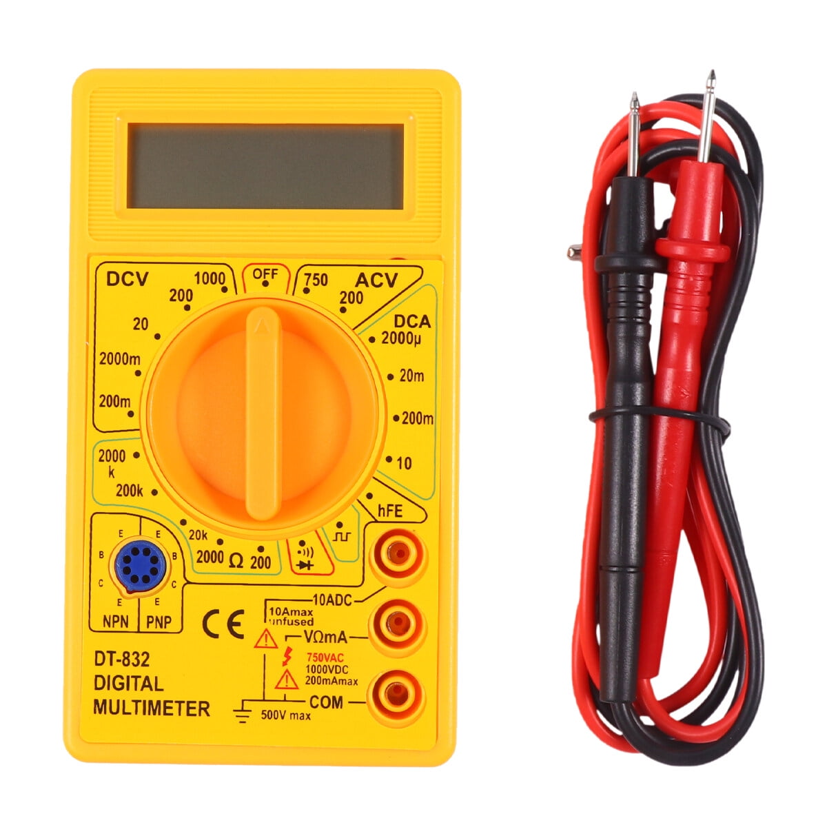 Amosfun Multimeter 832B Digital Multimeter Volt Ohm Meter Ammeter ...