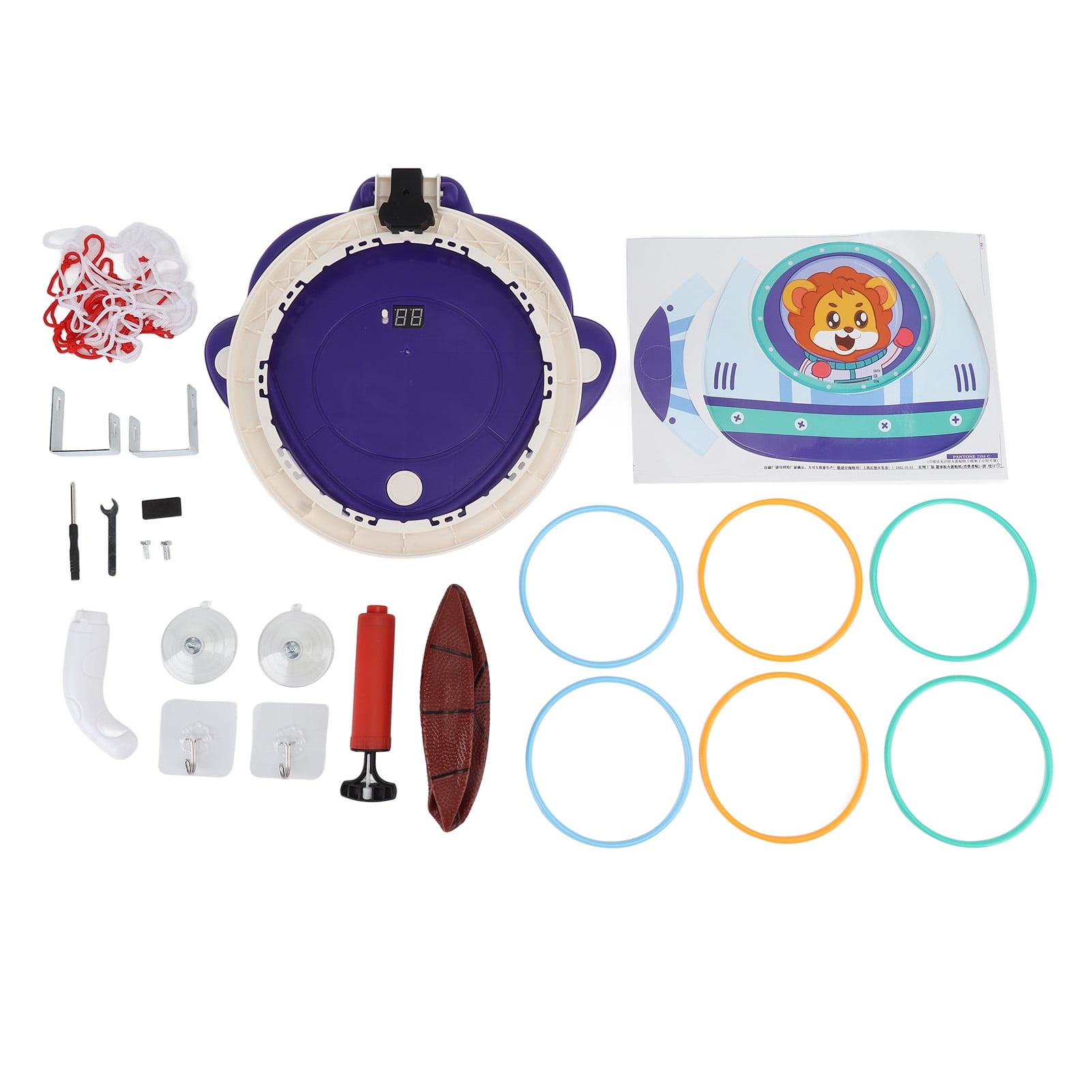 Electronic Mini Basketball Hoop with Electronic Scorer Cartoon Punch ...