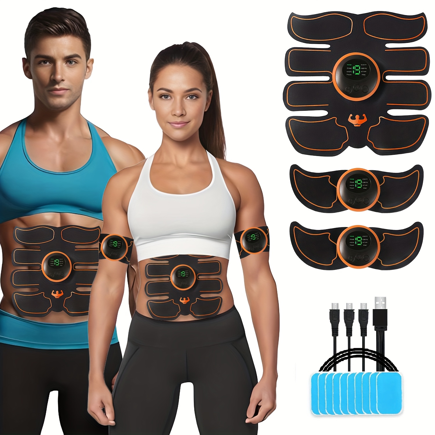 Electronic Muscle Stimulator Abdominal Belt - 3 Machines + 3 Patches ...