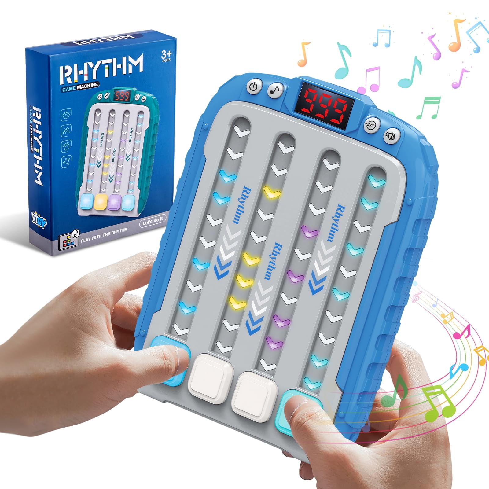 Electronic Music Rhythm Game KEF16 Machine, Handheld Game Kids, Travel ...