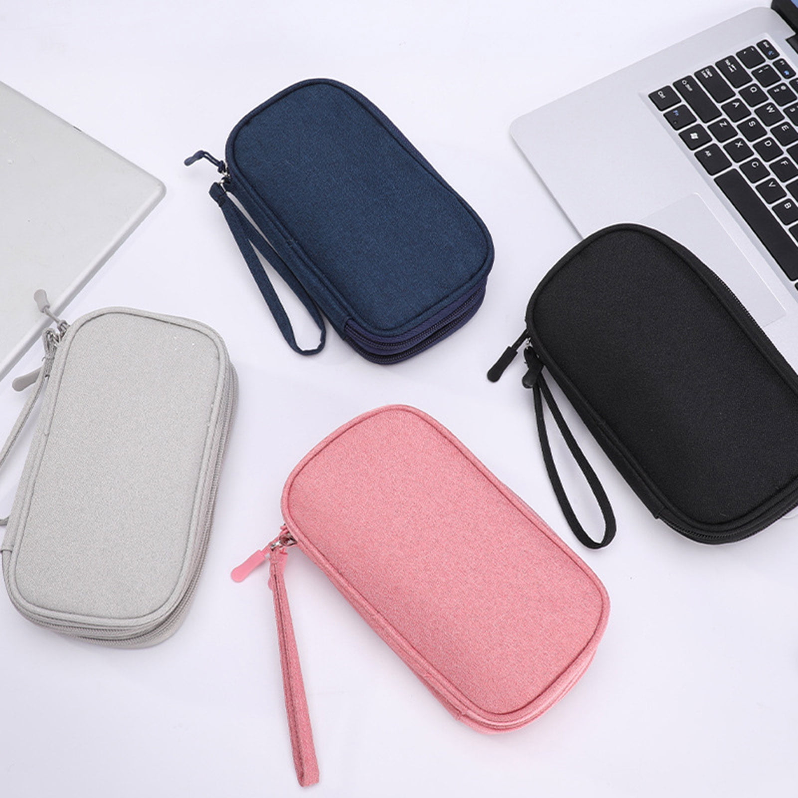 Electronic Organizer Pouch Bag Large Capacity Multiple Compartments ...