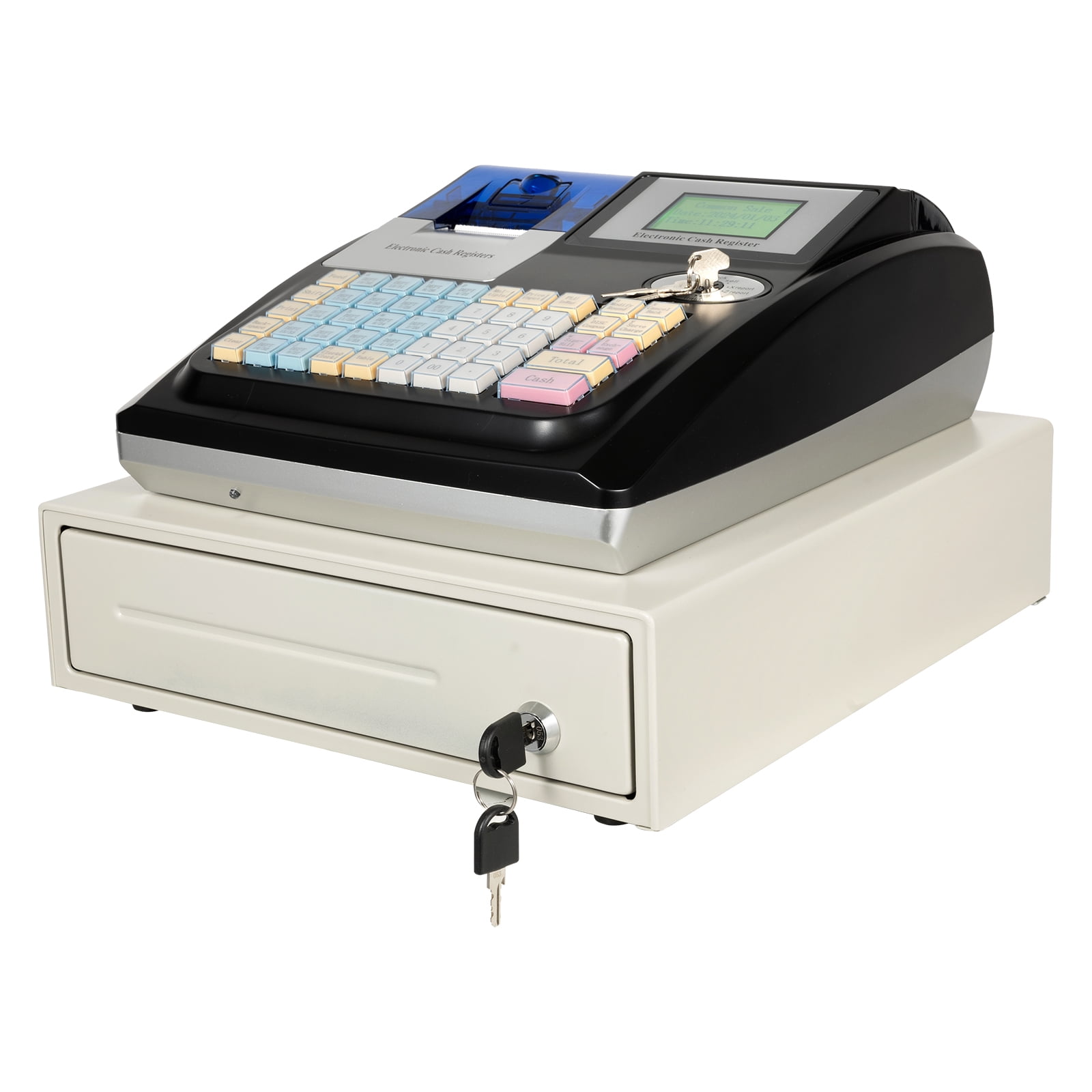 Electronic POS System Cash Register w/ 48 Keys for Shop Restaurant ...