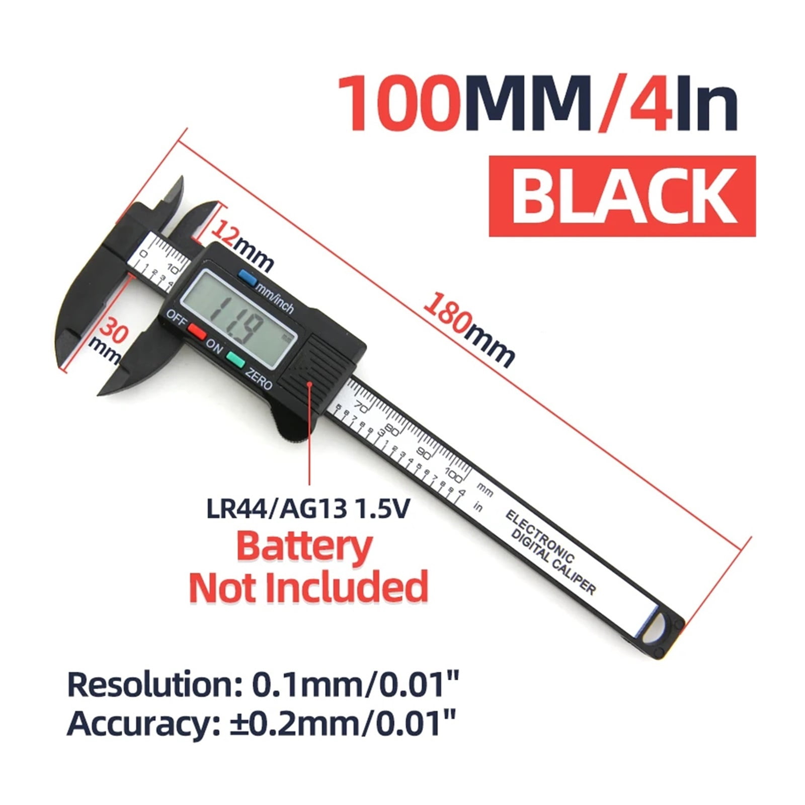 Electronic Pachometer Digital Caliper Vernier Calipers Micrometer Ruler ...