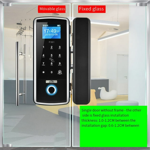 Electronic Password Lock for Glass Door Smart Office Security Solution ...