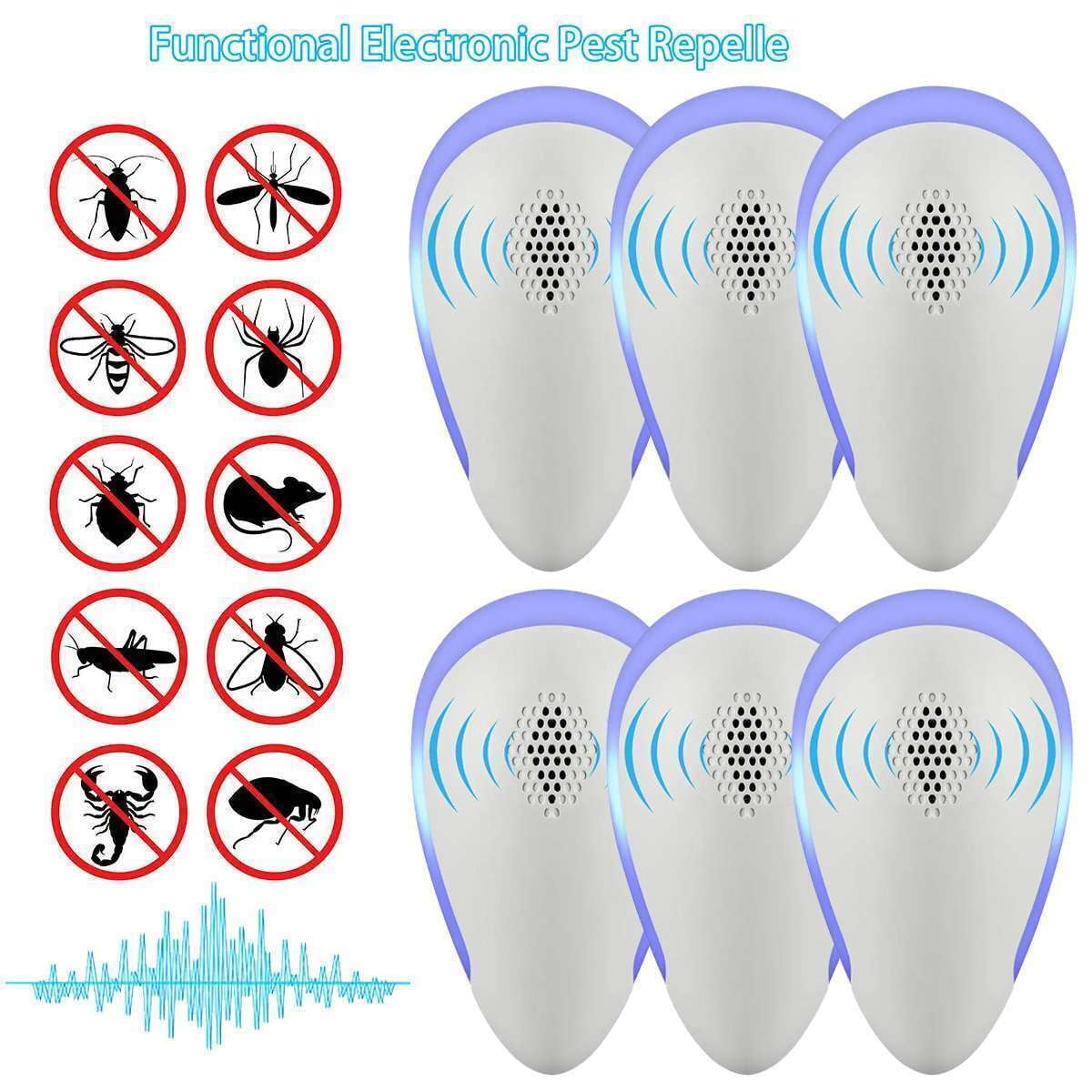 Electronic Pest Reject Control Repeller Home Bug Rat Spider Roaches ...