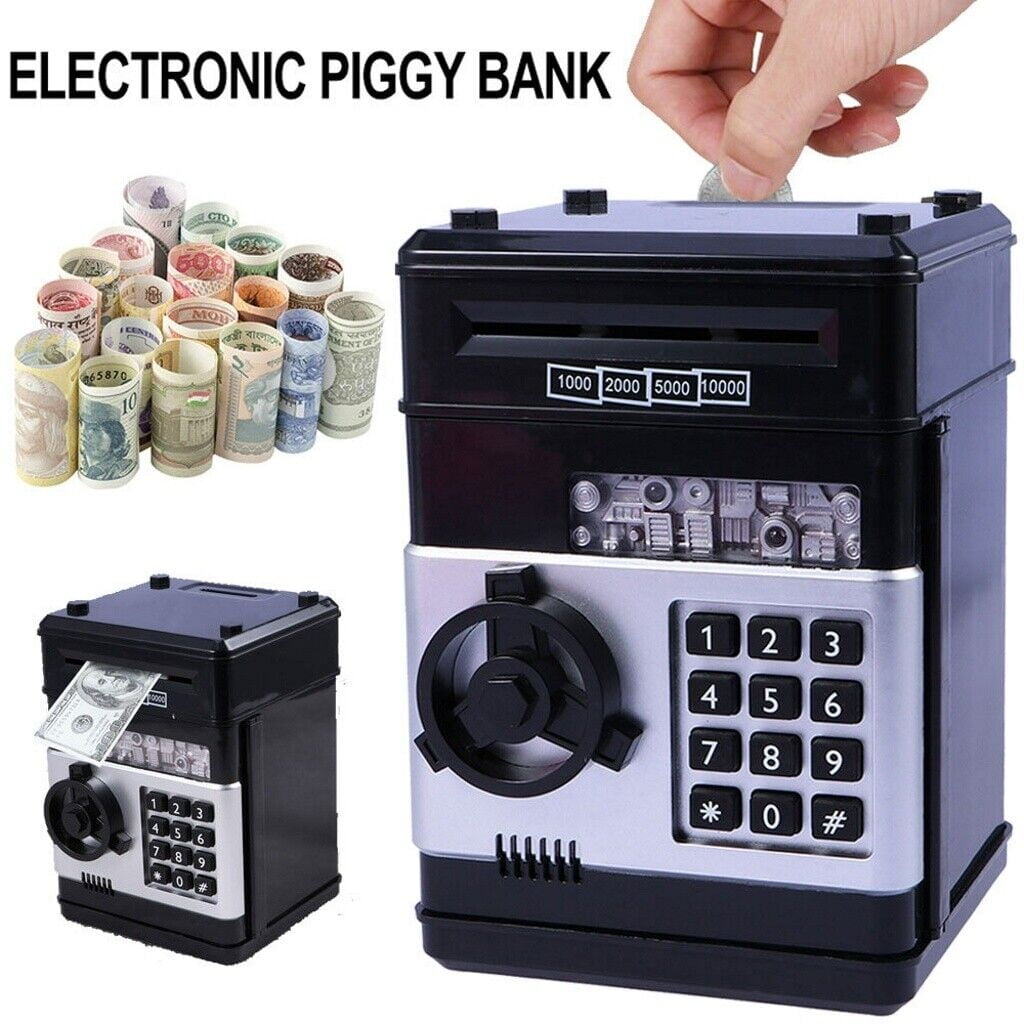 Electronic Piggy Bank , Mini ATM Password Money Bank Cash Coins Saving Box for Kids, Cartoon ...
