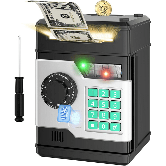Electronic Piggy Bank , Mini ATM Password Money Bank Cash Coins Saving Box for Kids, Cartoon ...