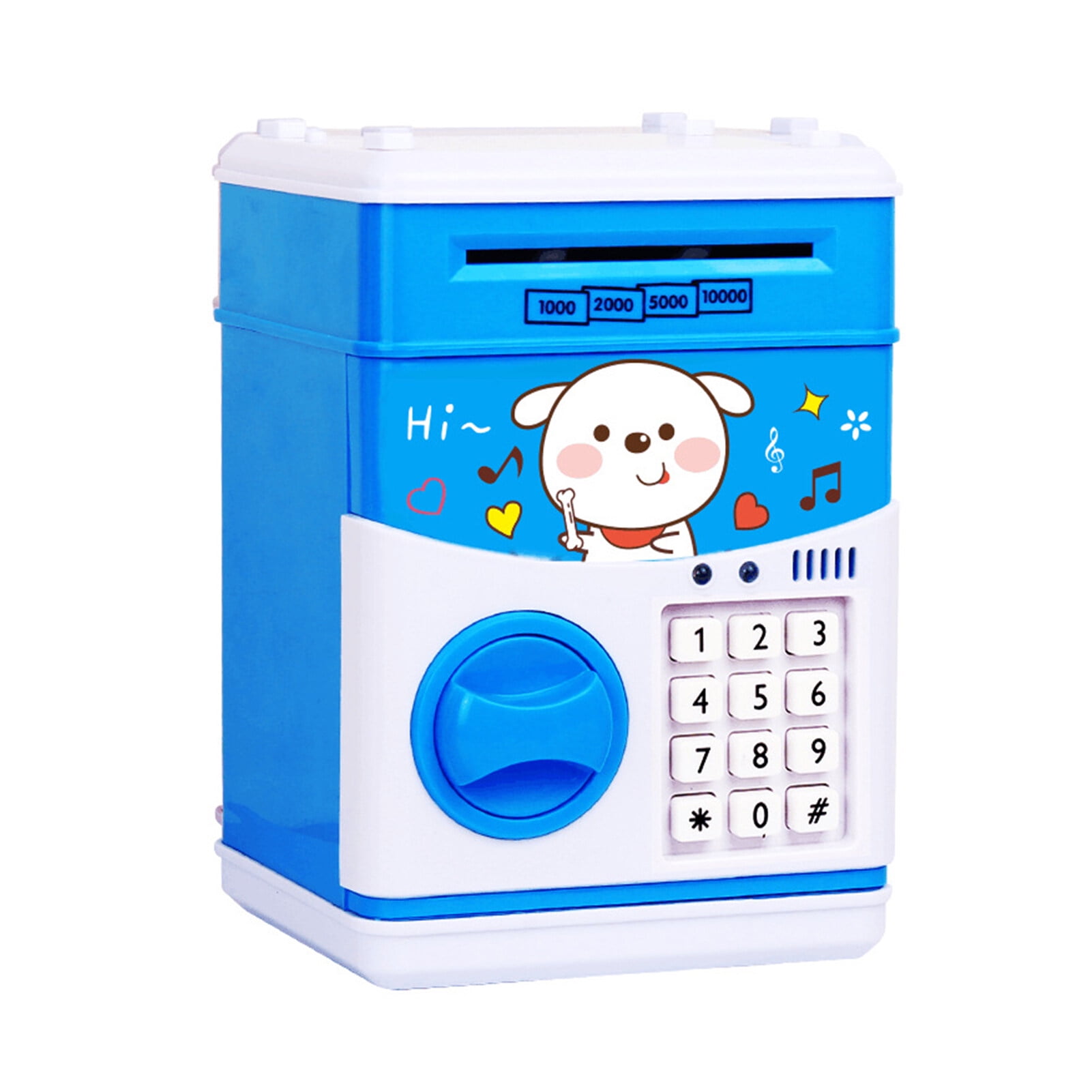 Electronic Piggy Bank Mini ATM Password Money Bank Cash Coins Saving Box Auto Scroll Paper ...