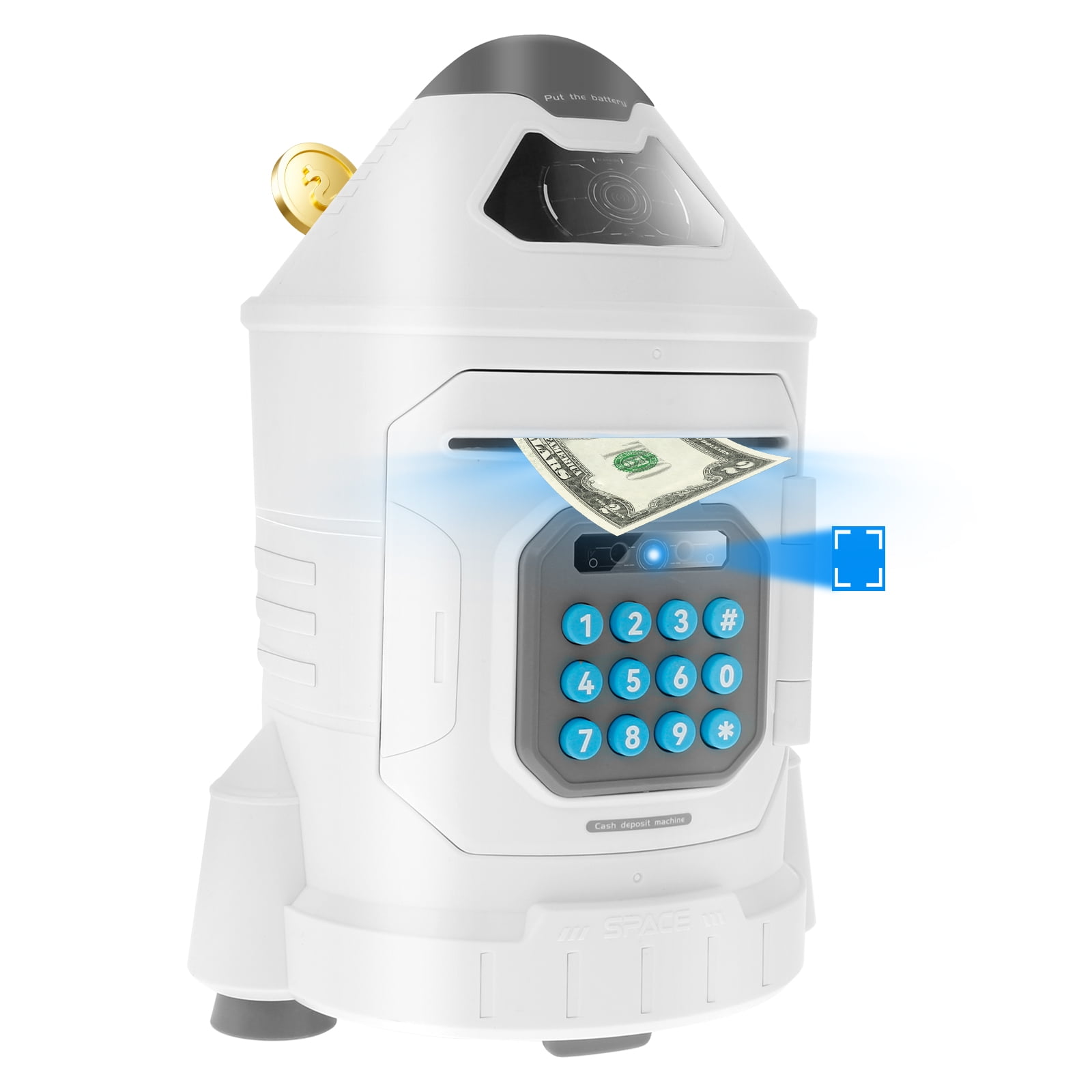 Electronic Piggy Bank with Password and Face ID Simulation Rocket ...