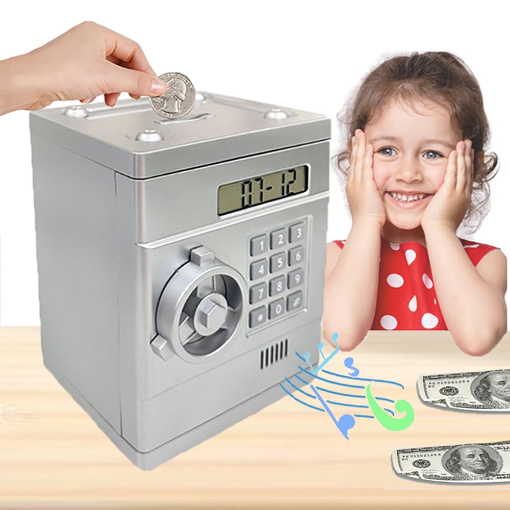 Electronic Piggy Banks,Piggy Bank for Kids Safe, Cash Coin Mini ATM Piggy Bank, with Password ...