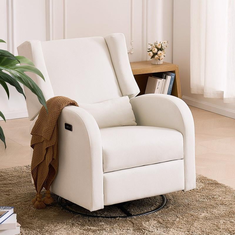 Electronic Power Recliner Swivel Glider Chair with USB Charging Port ...