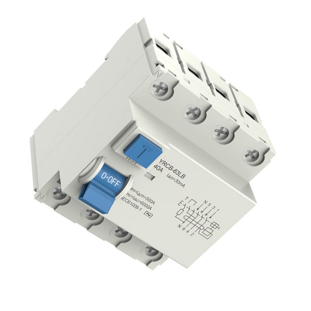 Electronic Residual Current Circuits Breaker Switches 4P 63A 30mA ...