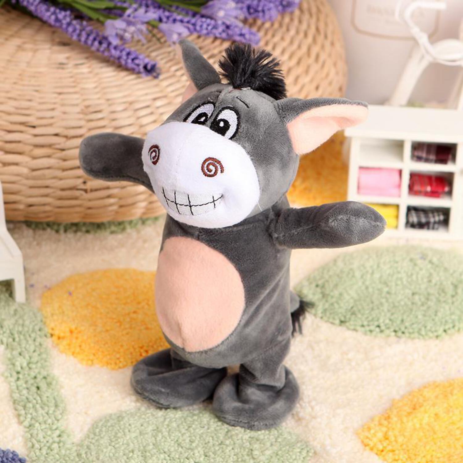 Electronic Robot Donkey Remote Control Kids Plush Toy Speak /walk/sing ...