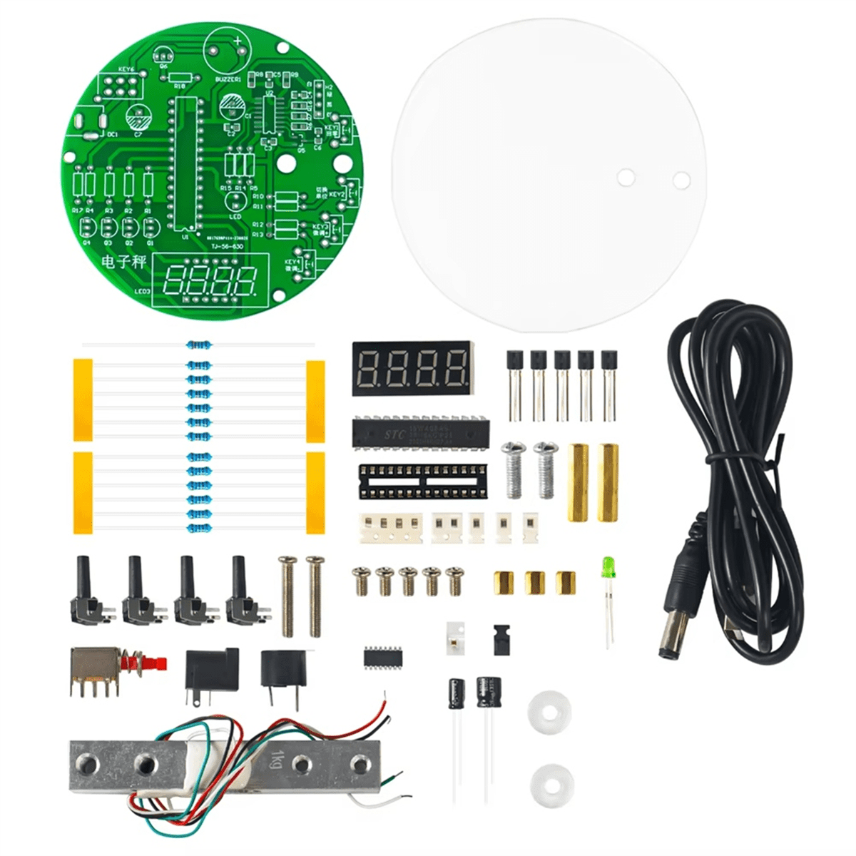 Electronic Scale DIY Kit,51 Microcontroller Soldering Practice Kit with ...