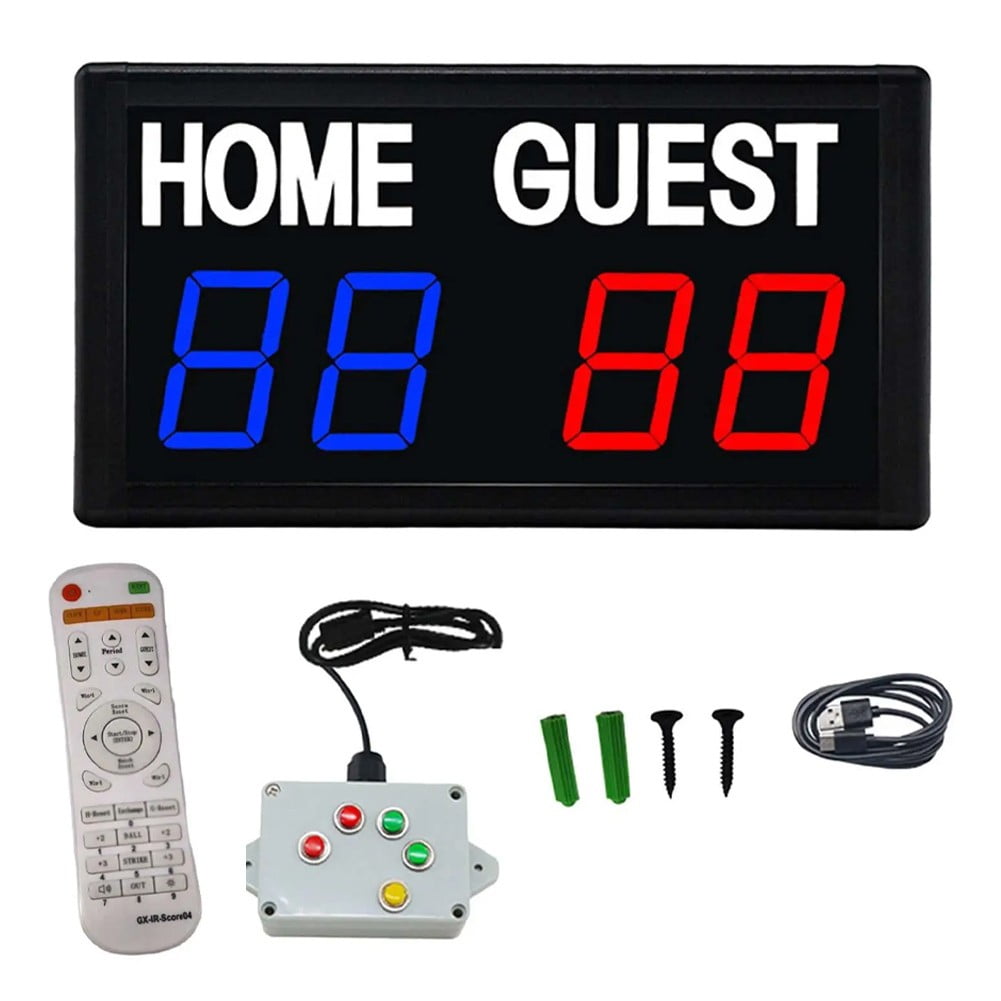 Electronic Scoreboard Digital Scorer Wired Control for Basketball ...