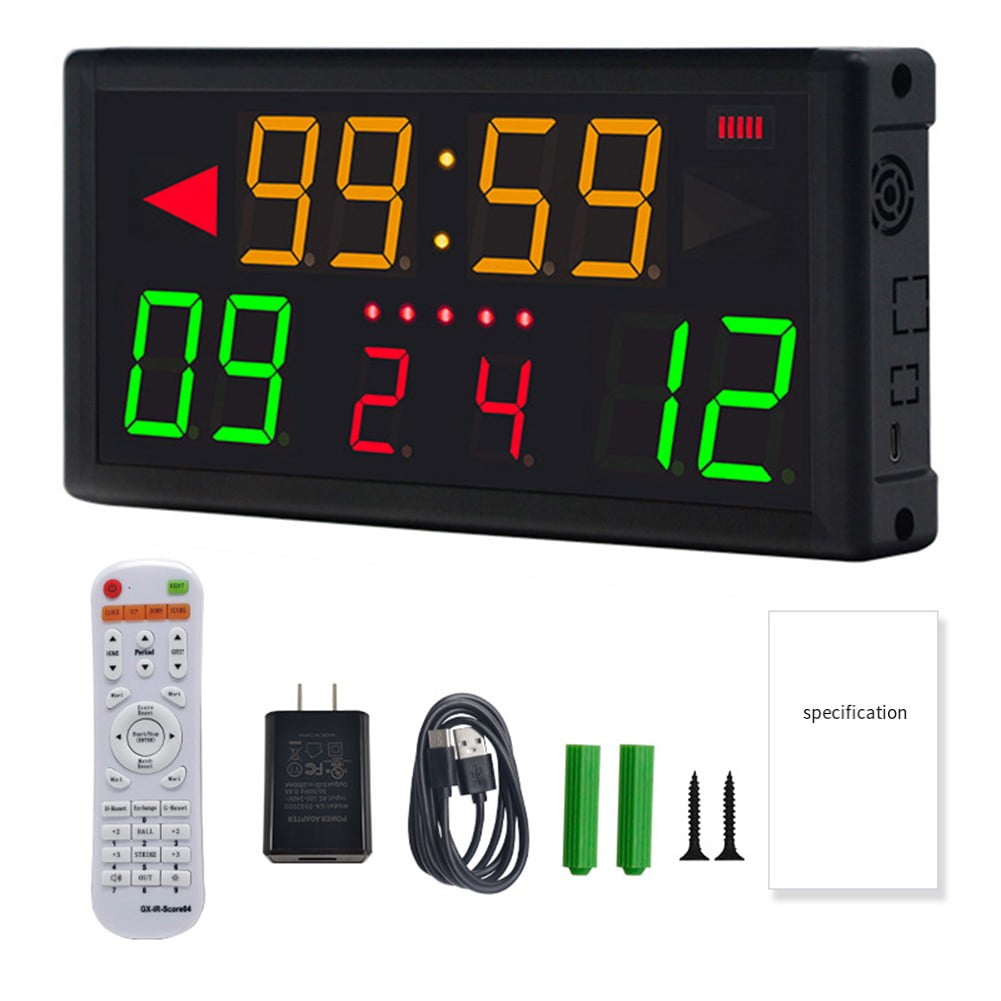 Electronic Scoreboard LED Score for Basketball Football Volleyball ...