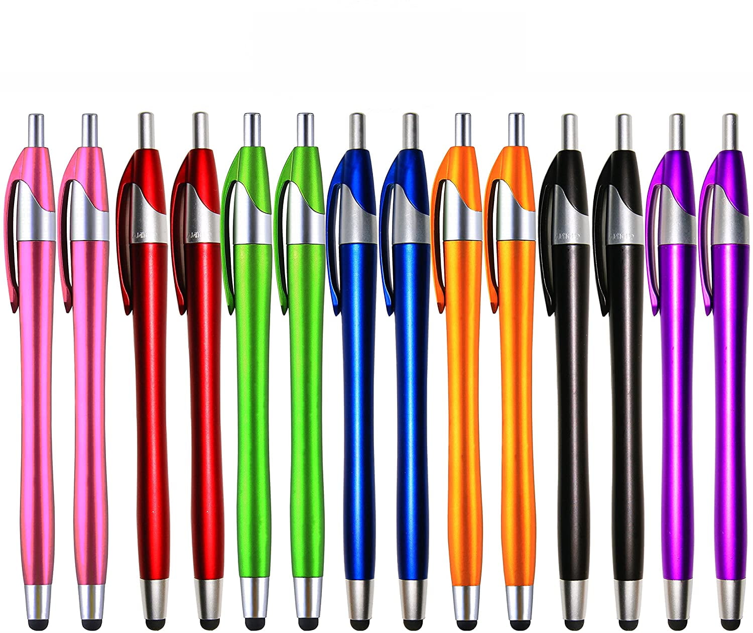 Electronic Screen Touch Stylus,14 Pack 2 in 1 Slim Long Click Ink ...