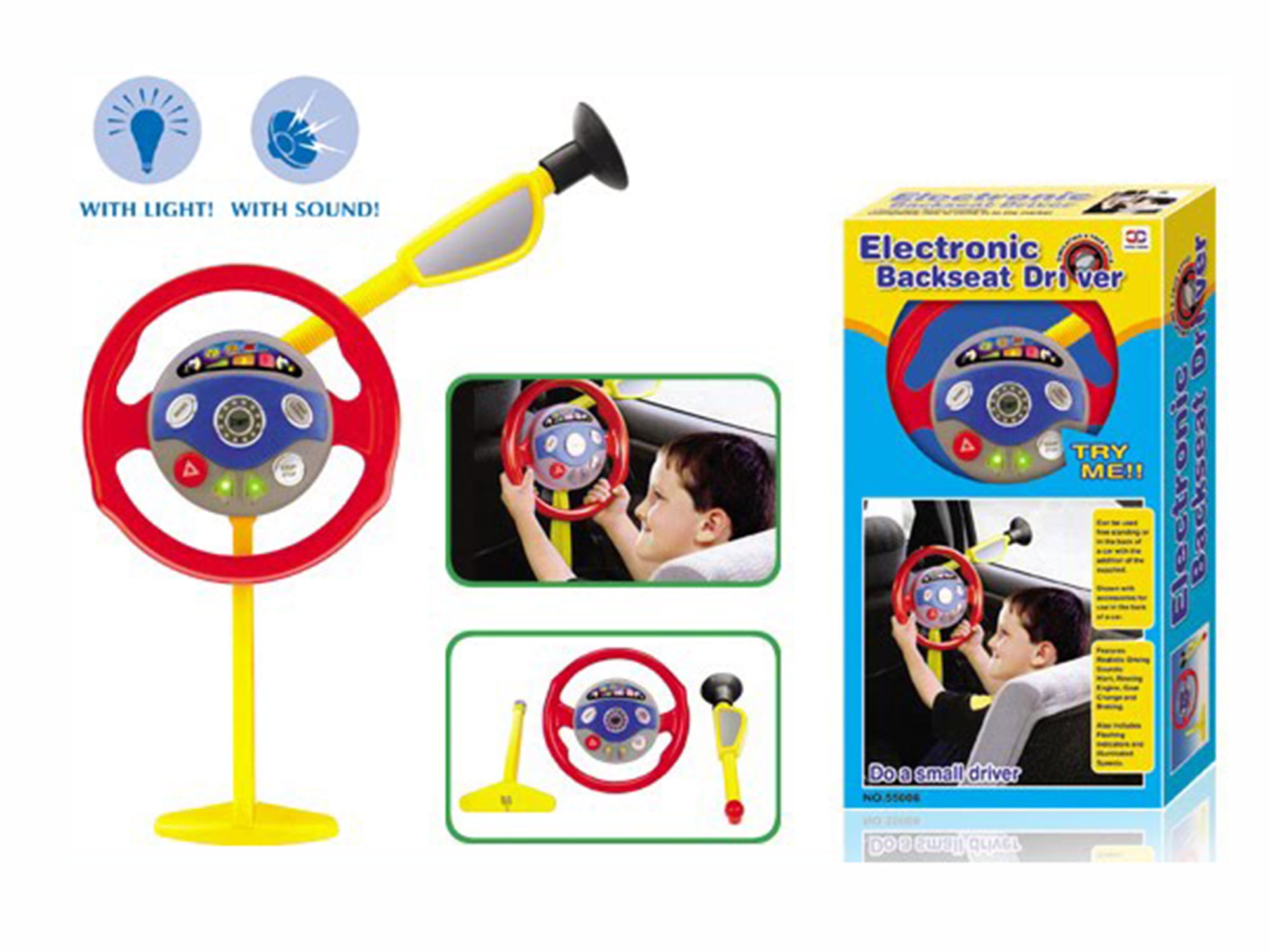 Electronic Simulated Driving Steering Wheel for Kids, Backseat ...