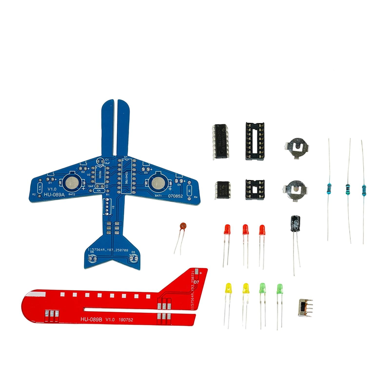 Electronic Soldering Practice Kit DIY Airplane Model LED Running Light ...