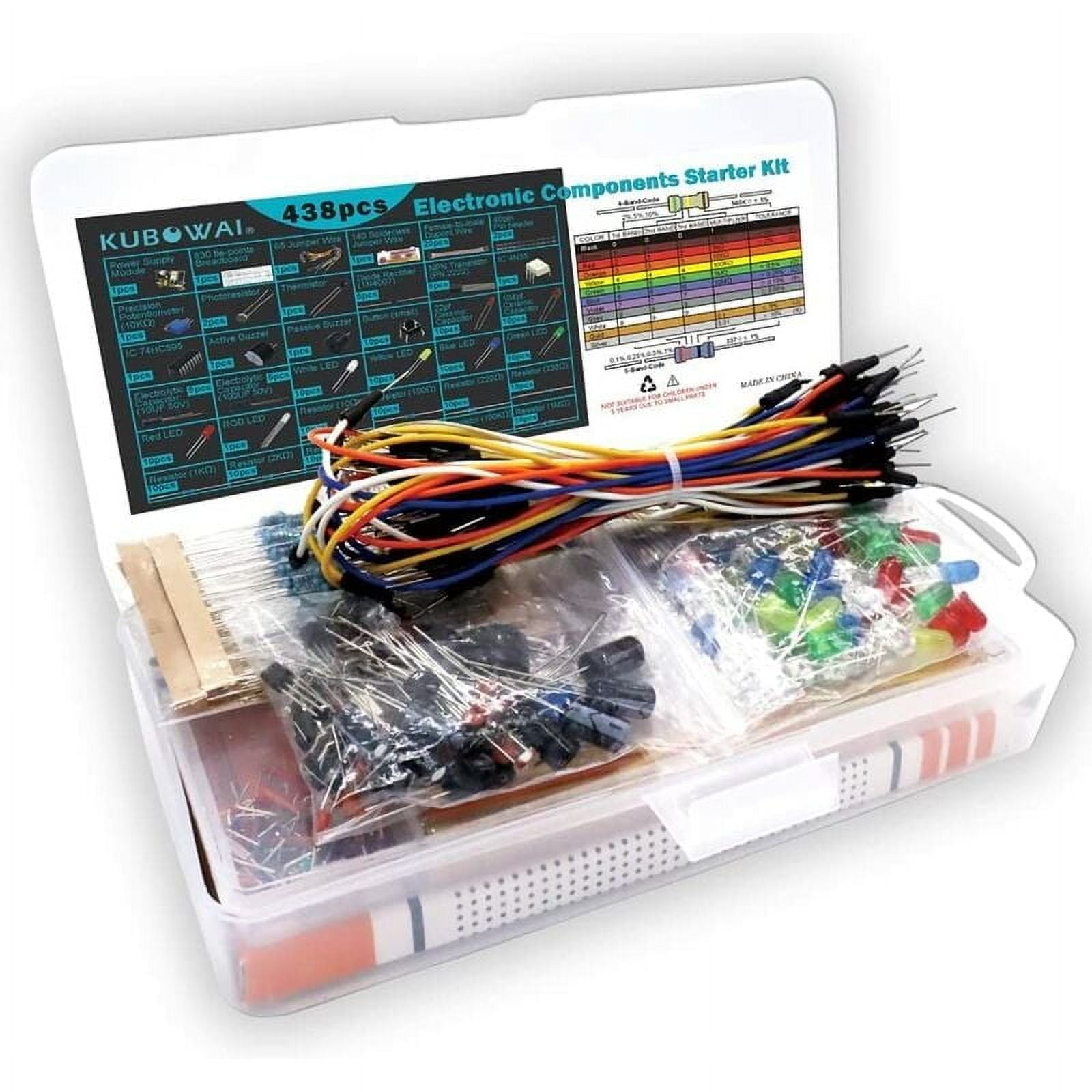 Electronic Starter Kit, Jumper Wire, Resistors, Breadboard, Transistors ...