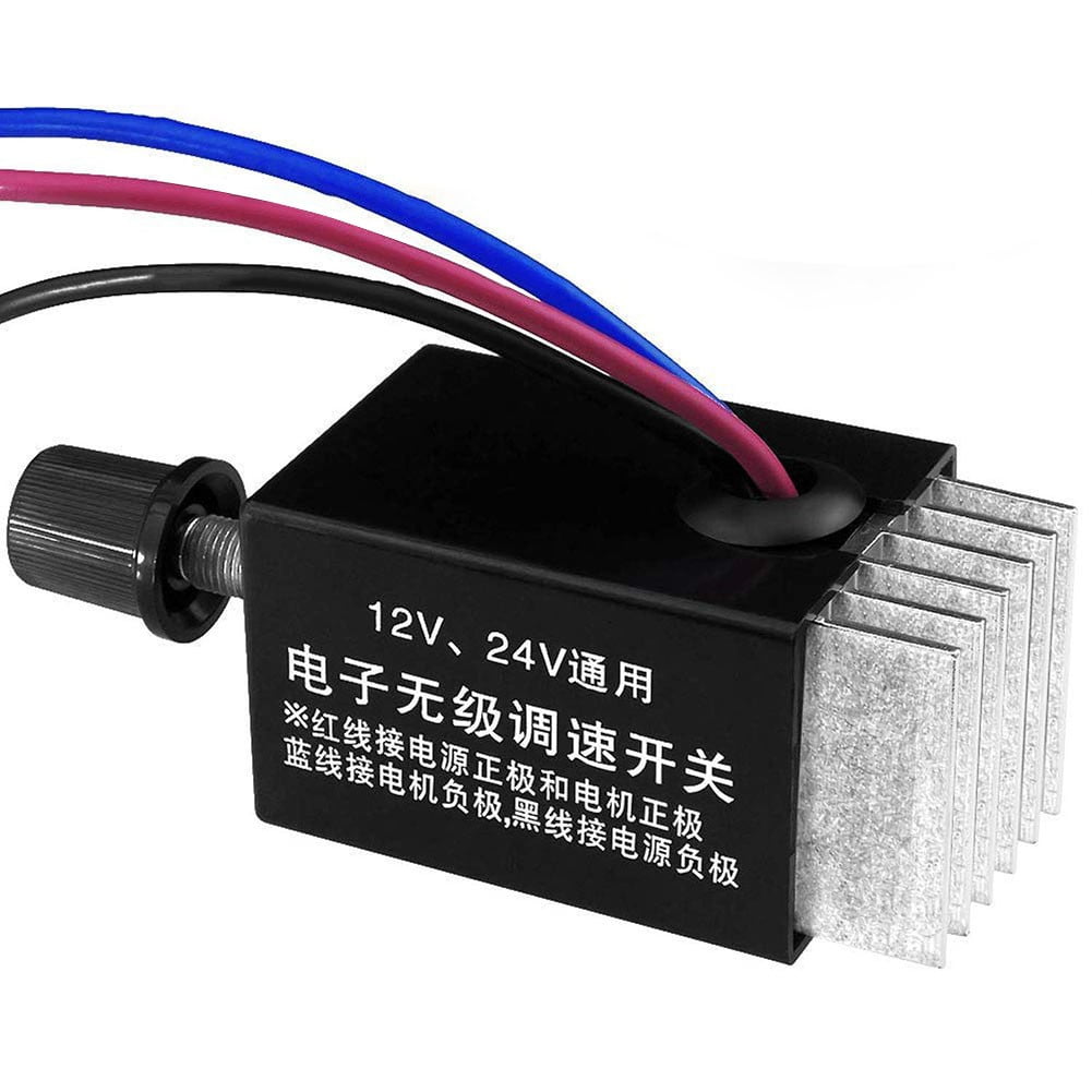 Electronic Stepless Speed Regulator Switch for DC 12V 24V Motor Control ...