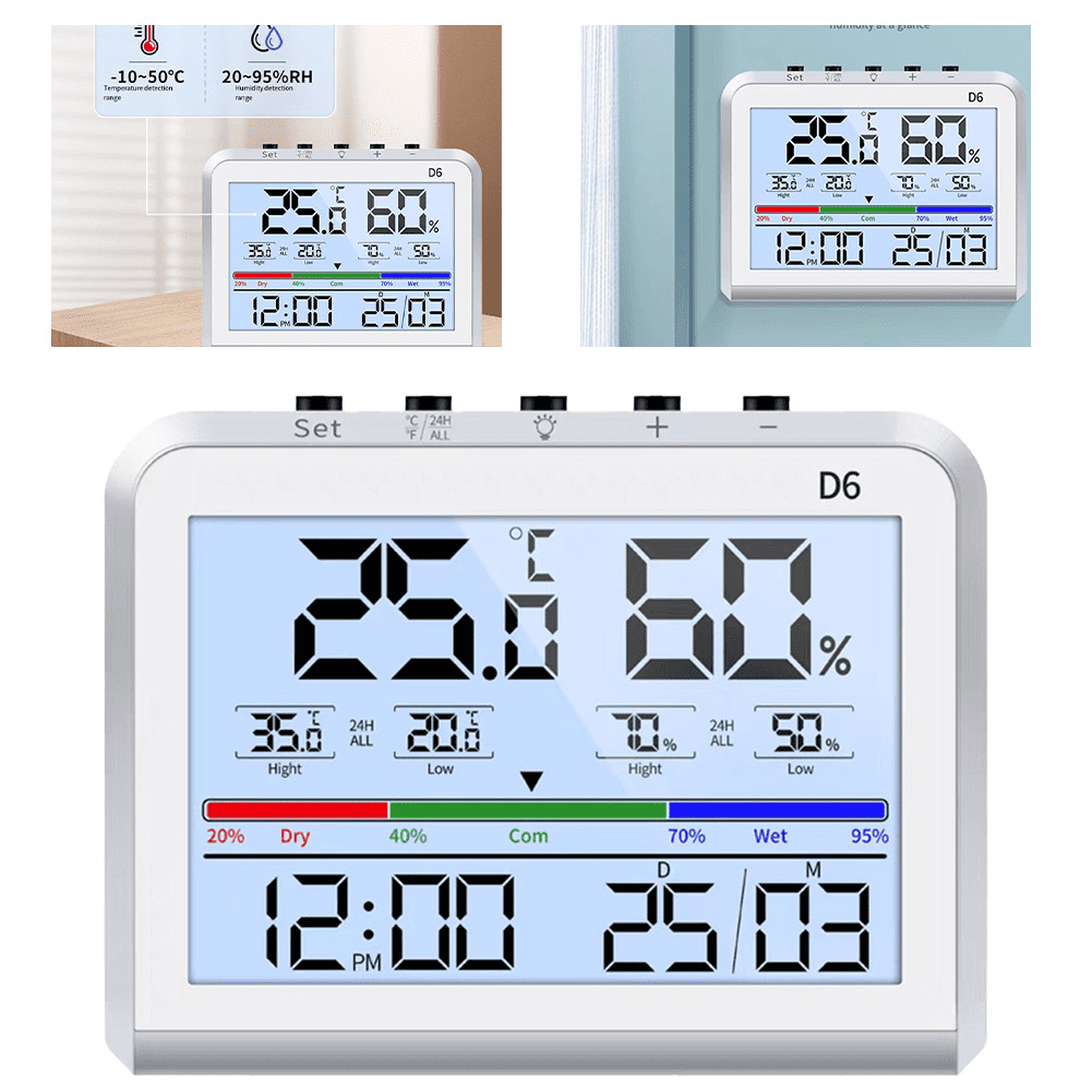 Electronic Thermohygrometer High Precision Indoor Digital Display ...