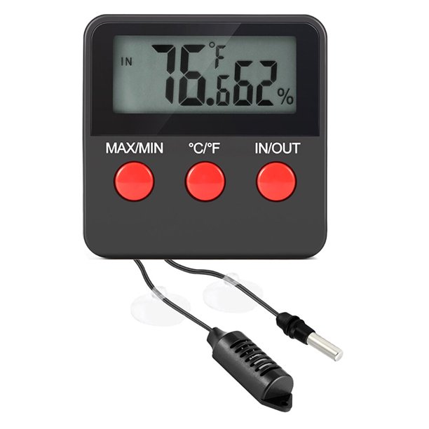 Electronic Thermometer Hygrometer Digital LCD Display Temperature ...