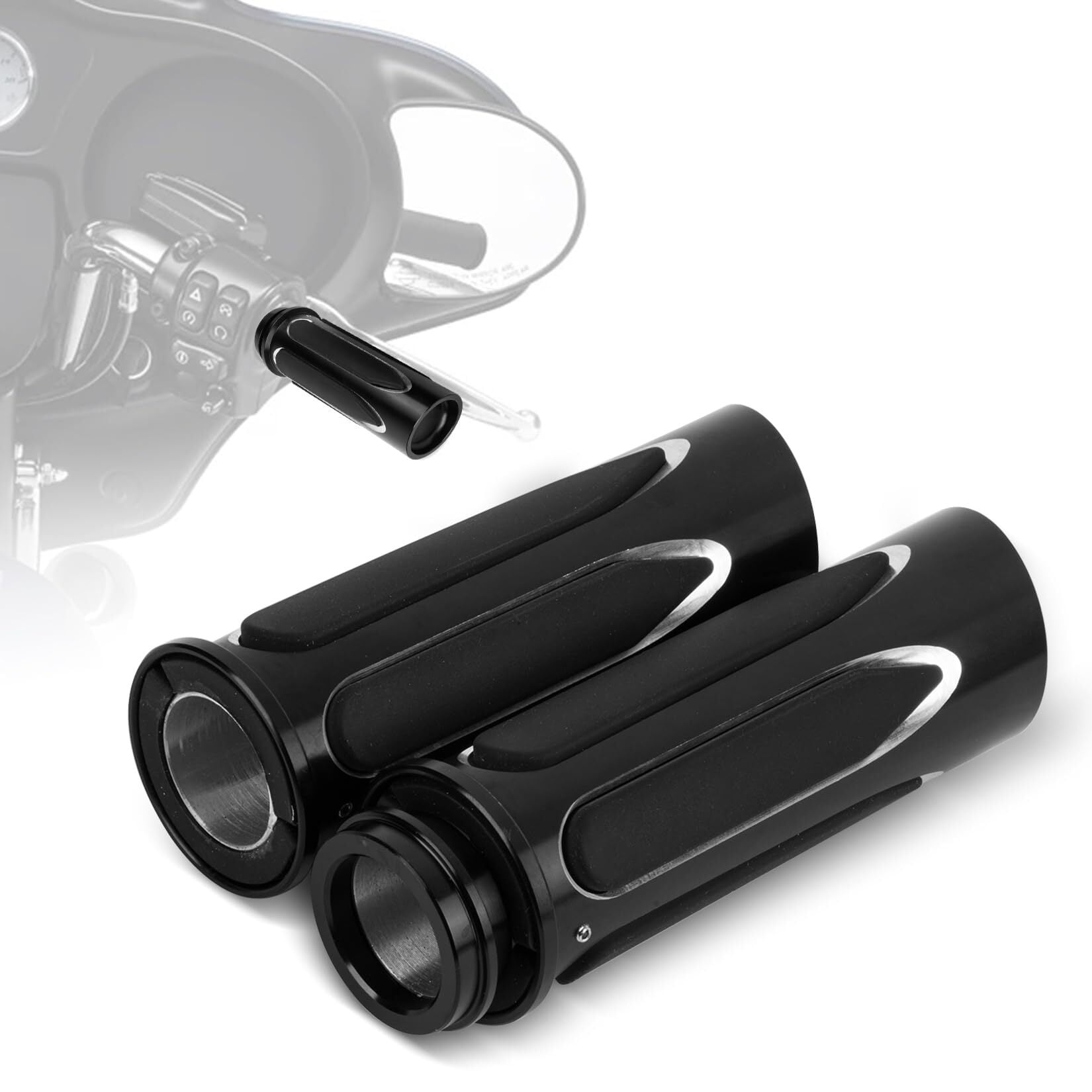 Electronic Throttle Control 25mm 1" Inch Motorcycle Grips Soft Touch ...