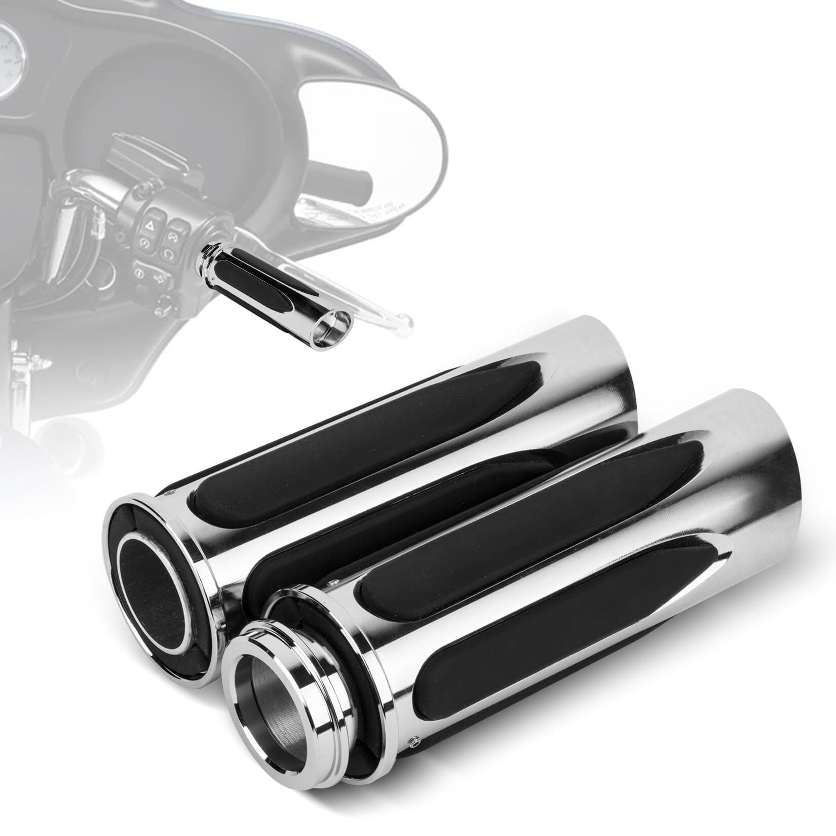 Electronic Throttle Control 25mm 1" Inch Motorcycle Grips Soft Touch ...