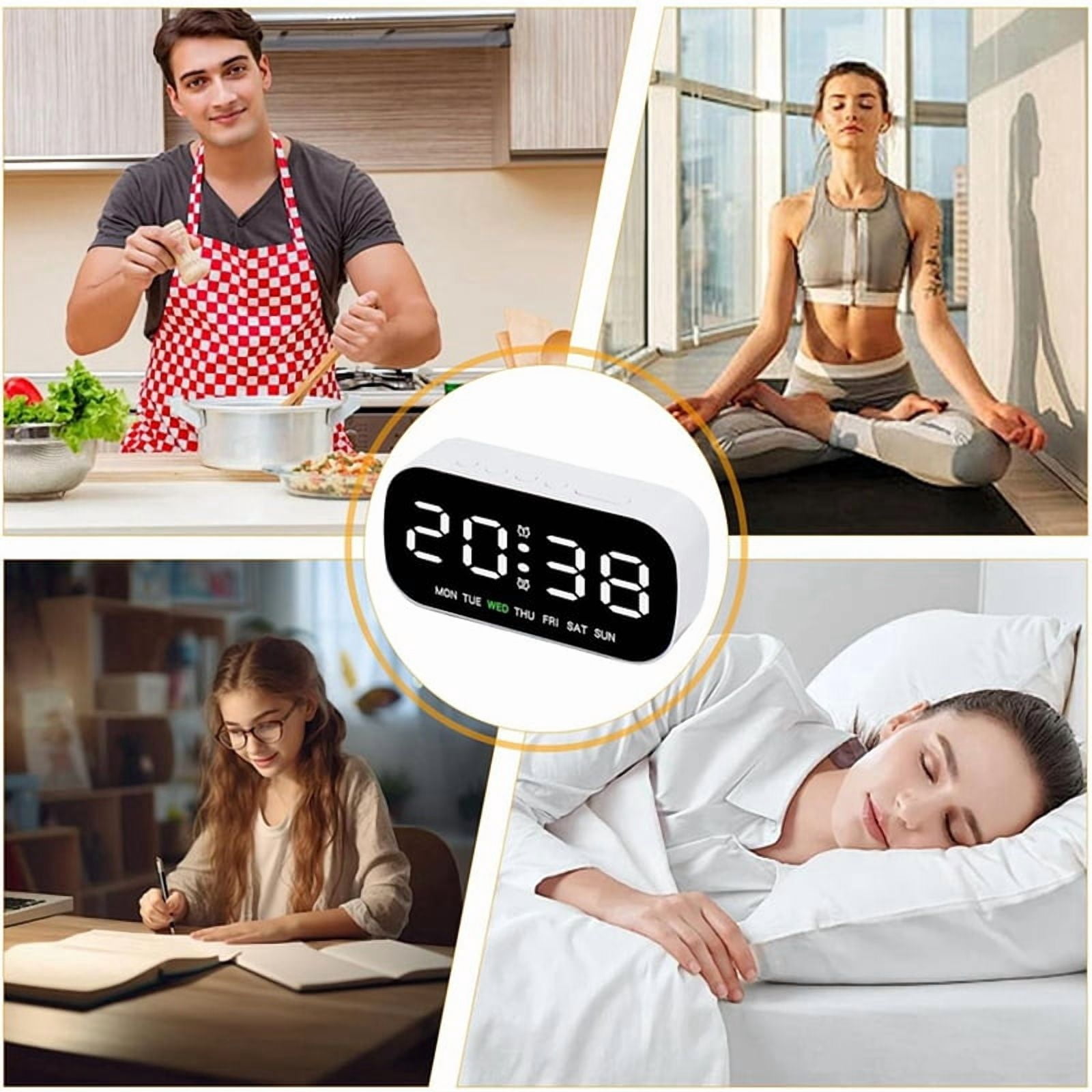 Electronic Time Clock - Portable LED Alarm, Multifunctional Table Timer ...