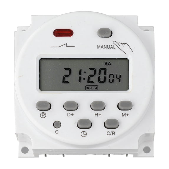 Electronic Timer 12V Timer Relay Programmable 17 Times Week Automatic ...