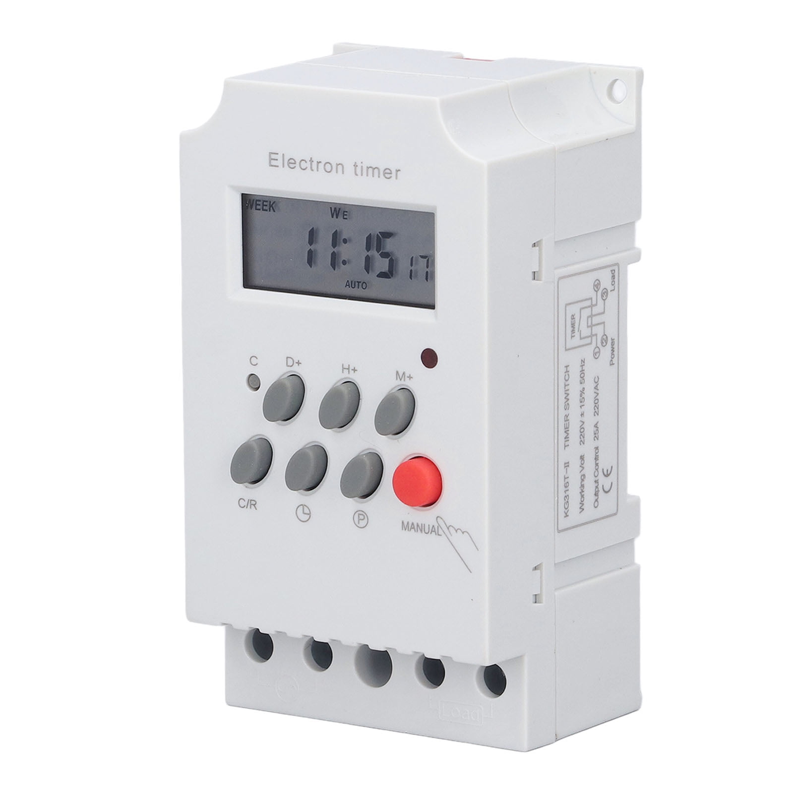 Electronic Timer Switch Din Rail Lcd Microcomputer Electron Intelligent