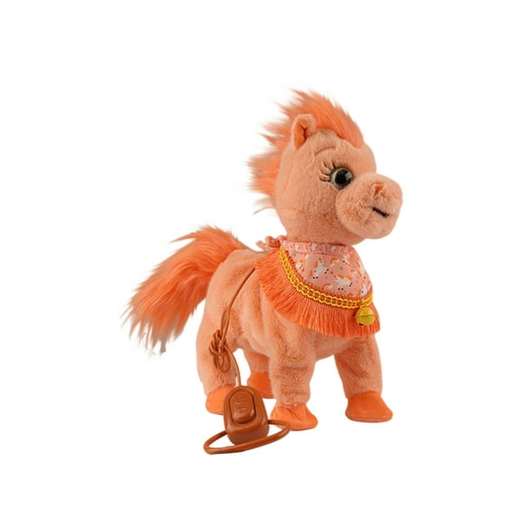 Electronic Toy Licky Horse Orange Tassel Pet Head Speak & Learn Music ...