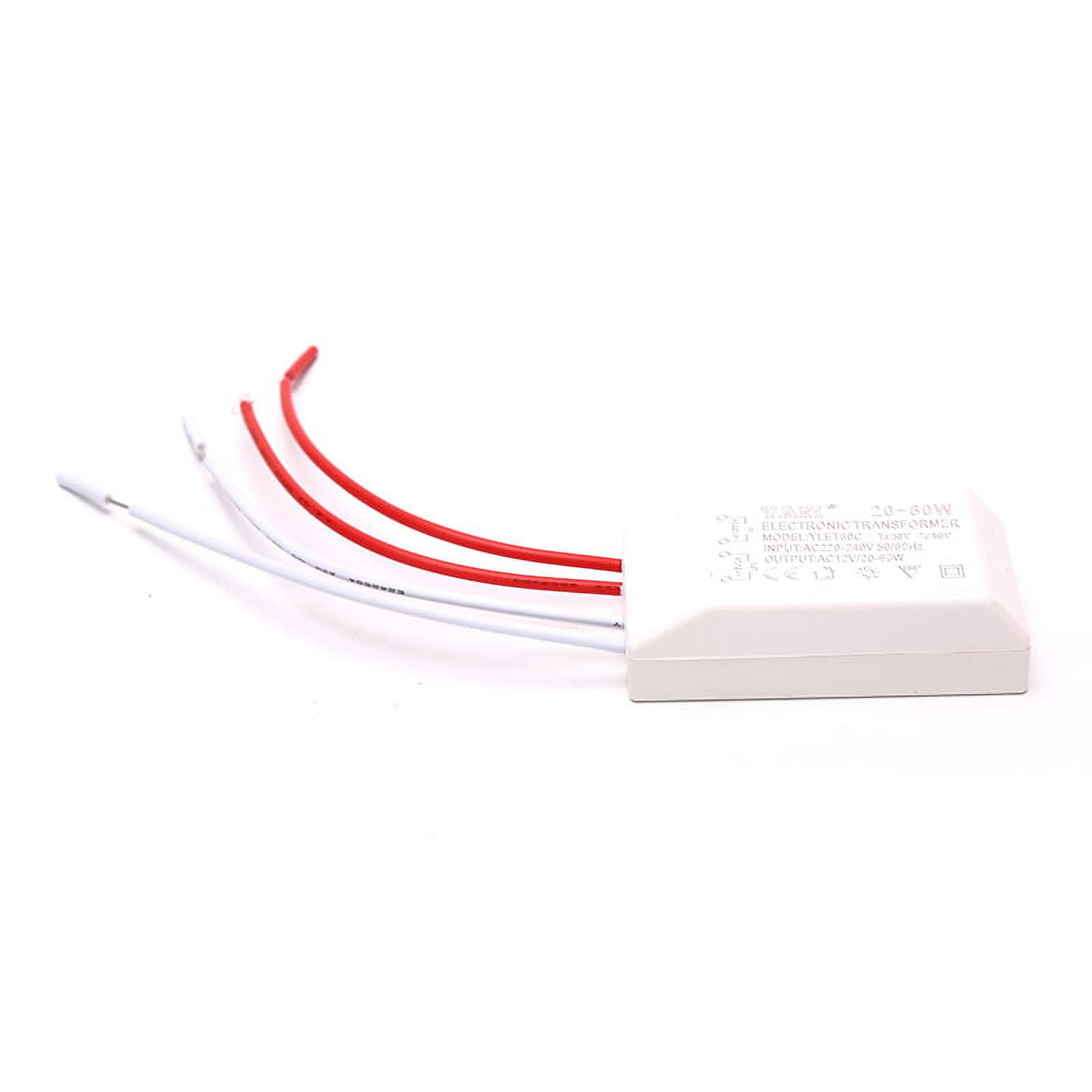 Electronic Transformer AC 220V To 12V 20-60W Halogen Light Driver Power ...