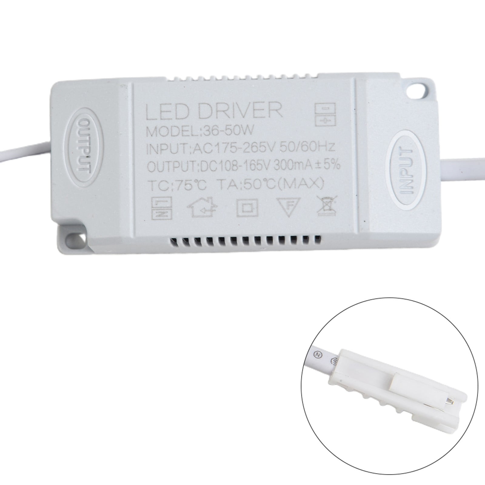 Electronic Transformer LED Driver 36-50W 60HZ 80* 35*23MM AC180-265V50 ...