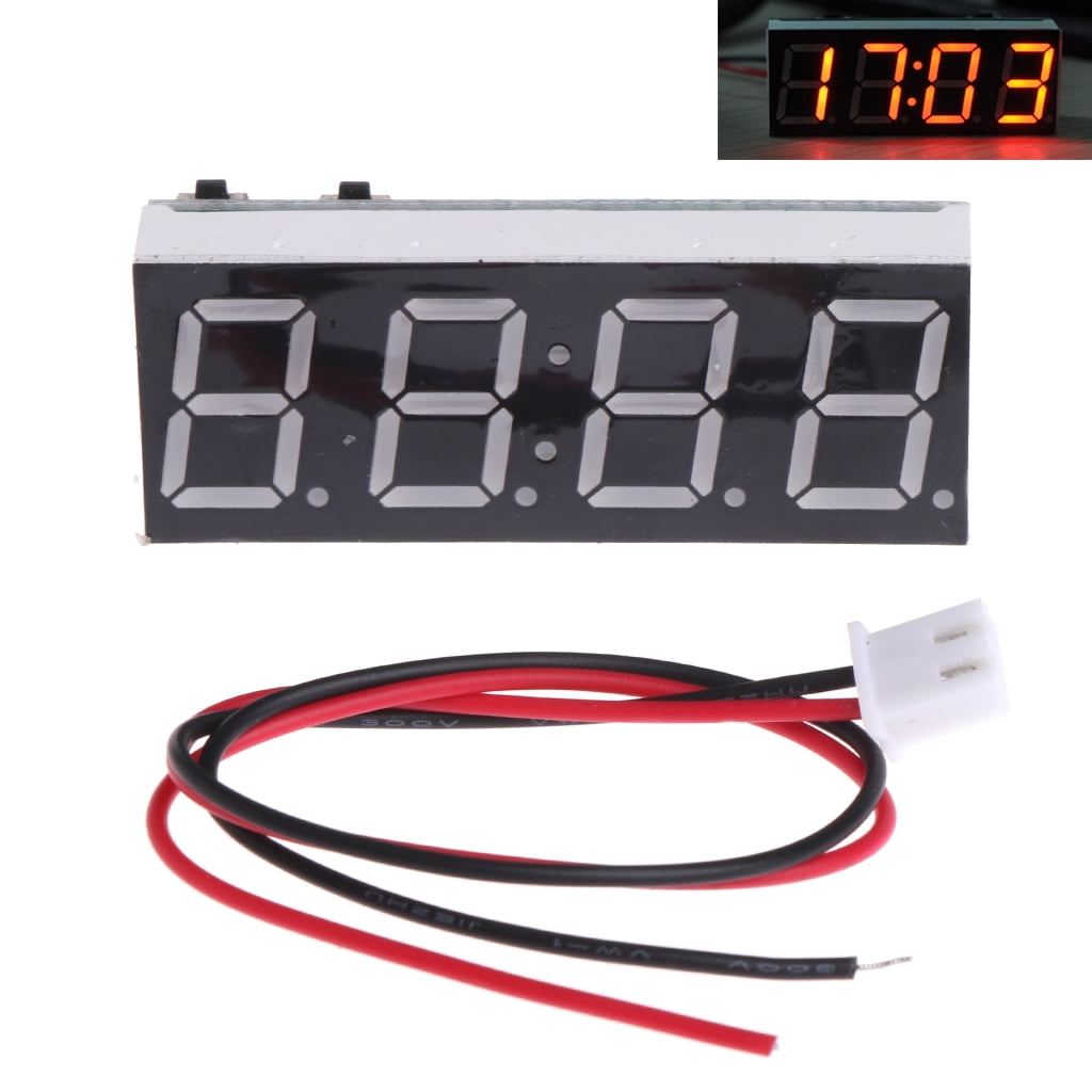Electronic Voltmeter Thermometer Clock Module LED Digital Display 12V 5 ...