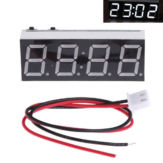 Electronic Voltmeter Thermometer Clock Module LED Digital Display 12V 5 ...