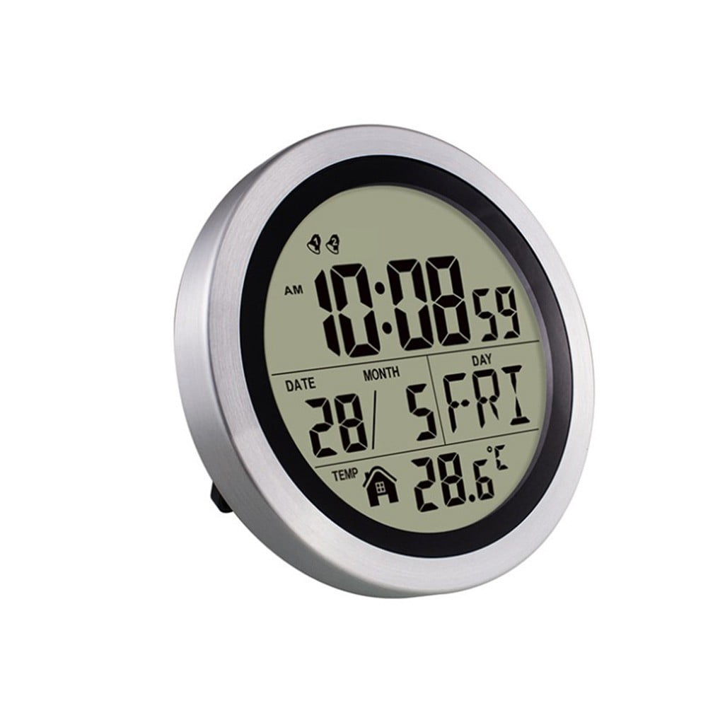 Electronic Wall Clock Displays Time Temperature Date And Day Of The ...
