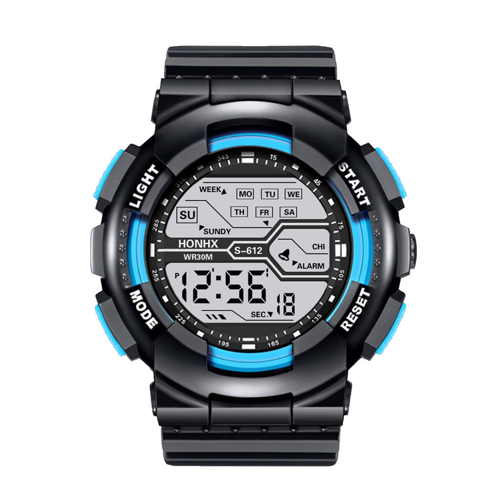 Electronic Watch, Sport Digital Watch with Stopwatch Alarm, 50mm Resin ...