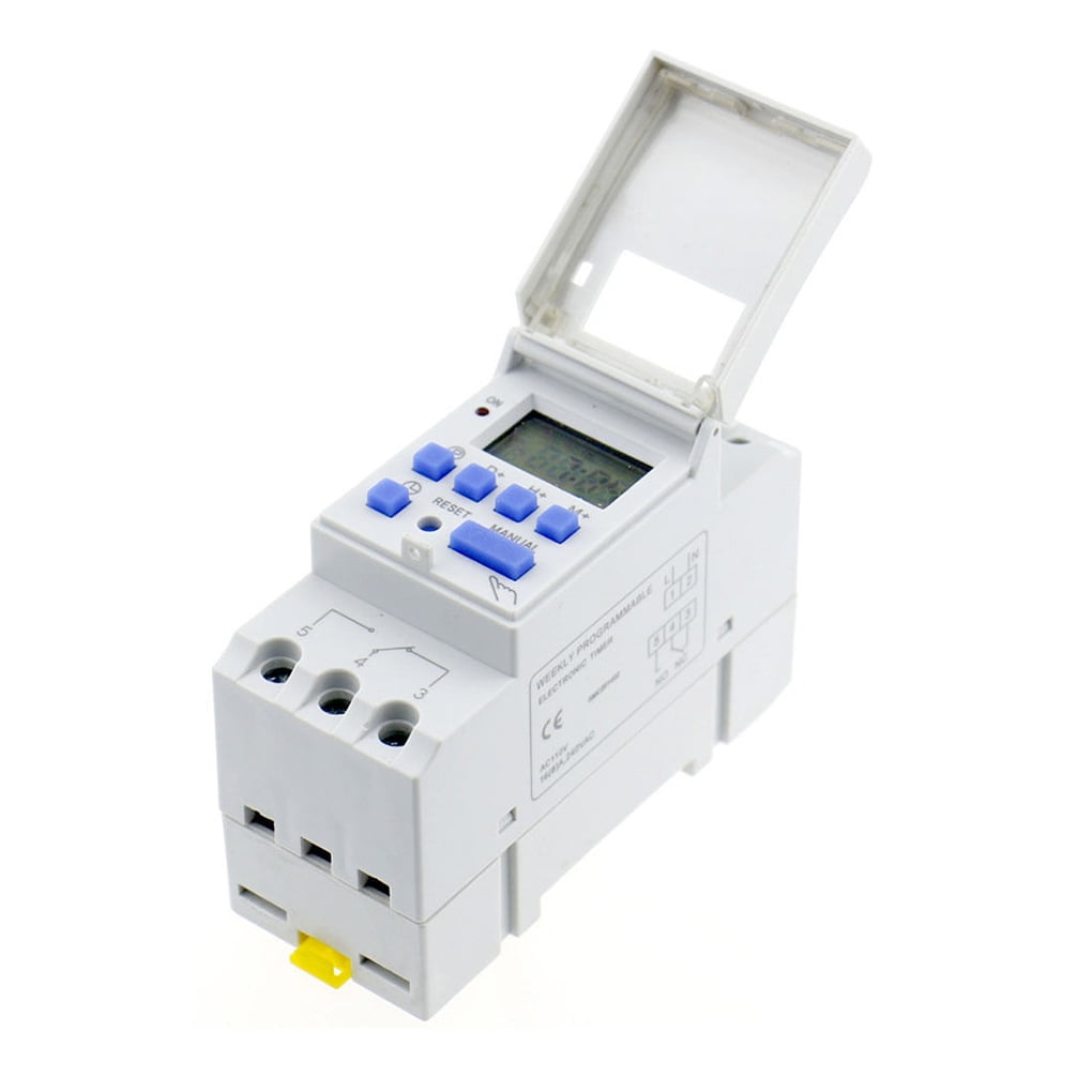 Electronic Weekly 7 Days Programmable Digital Industrial Time Switch Relay Timer Control AC 220V ...