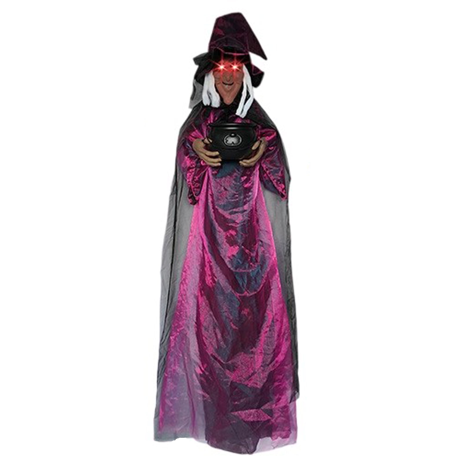 Electronic Witch Decoration, Life-Size Hanging Scary Animated Talking ...