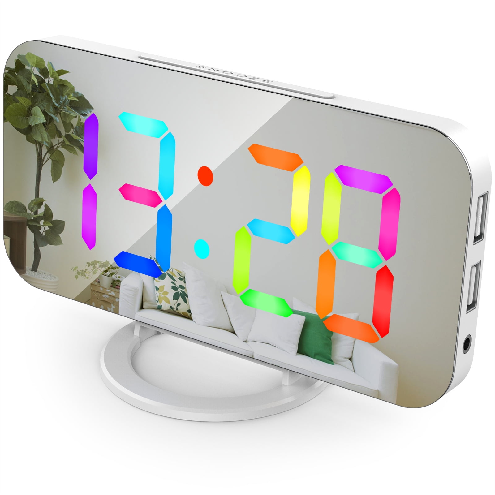 Electronic alarm clock,Bedroom Office Decor Office Decor Wall Mirror ...