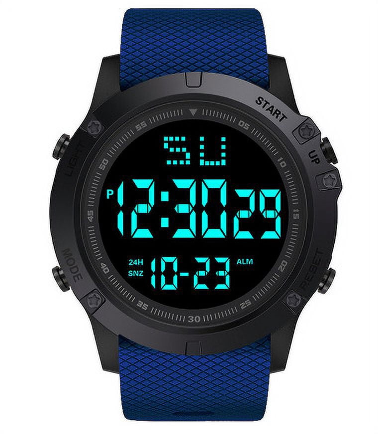 Electronic watch large dial electronic watch calendar week alarm clock ...
