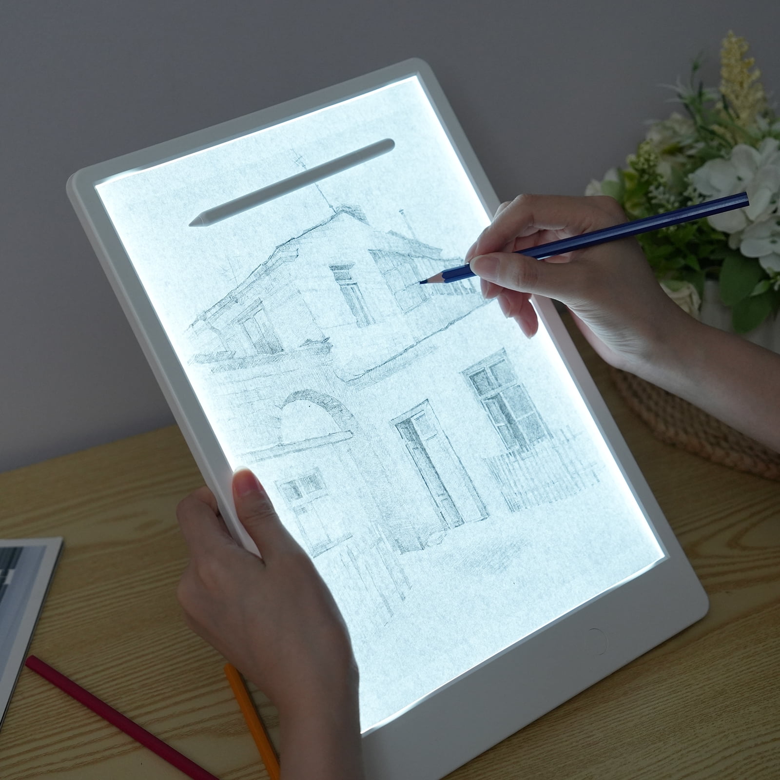 Electronic whiteboard,2in1 Battery Lcd Animation Battery Powered Dimmable Led Copy 3 Colors ...